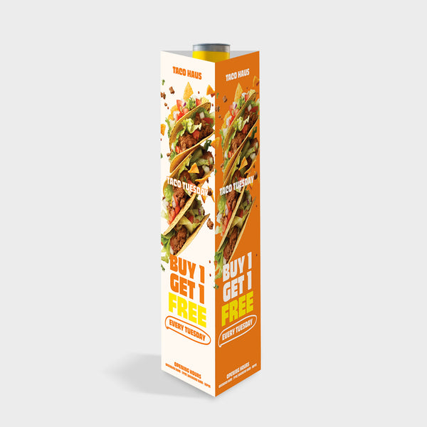 Custom Printed Triangle Bollard Cover Signs – Kuhn Corp Print & Packaging
