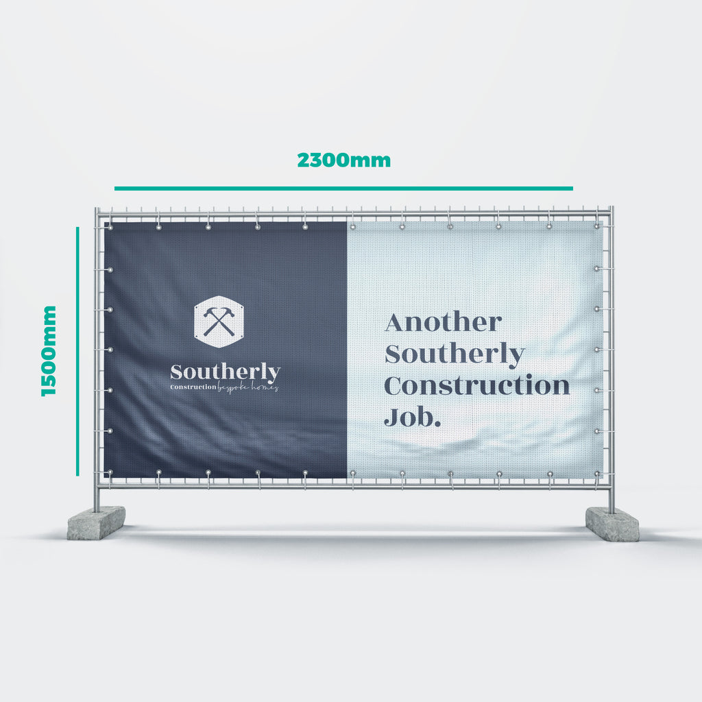 Custom Printed Temporary Fence Mesh Banners 2300 x 1500 or By The Roll ...